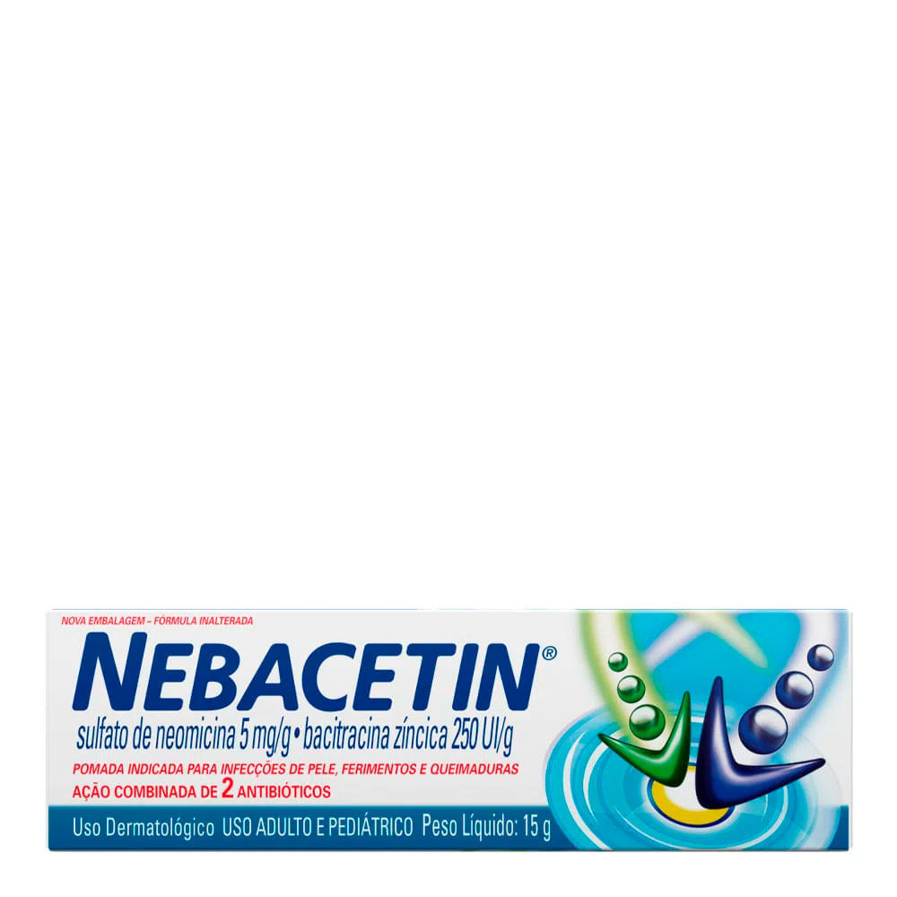 Nebacetin Pomada Dermatologica 15G - CAASP Shop