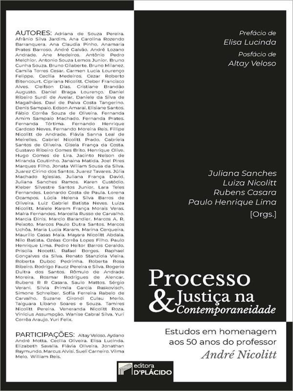 PROCESSO E JUSTICA NA CONTEMPORANEIDADE: ESTUDOS EM HOMENAGEM AOS 50 ...